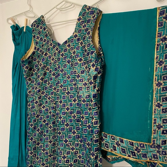 Salwar Kameez | Salwars | Salwar Kameez Indian 3piece Suit Set Size 44 ...